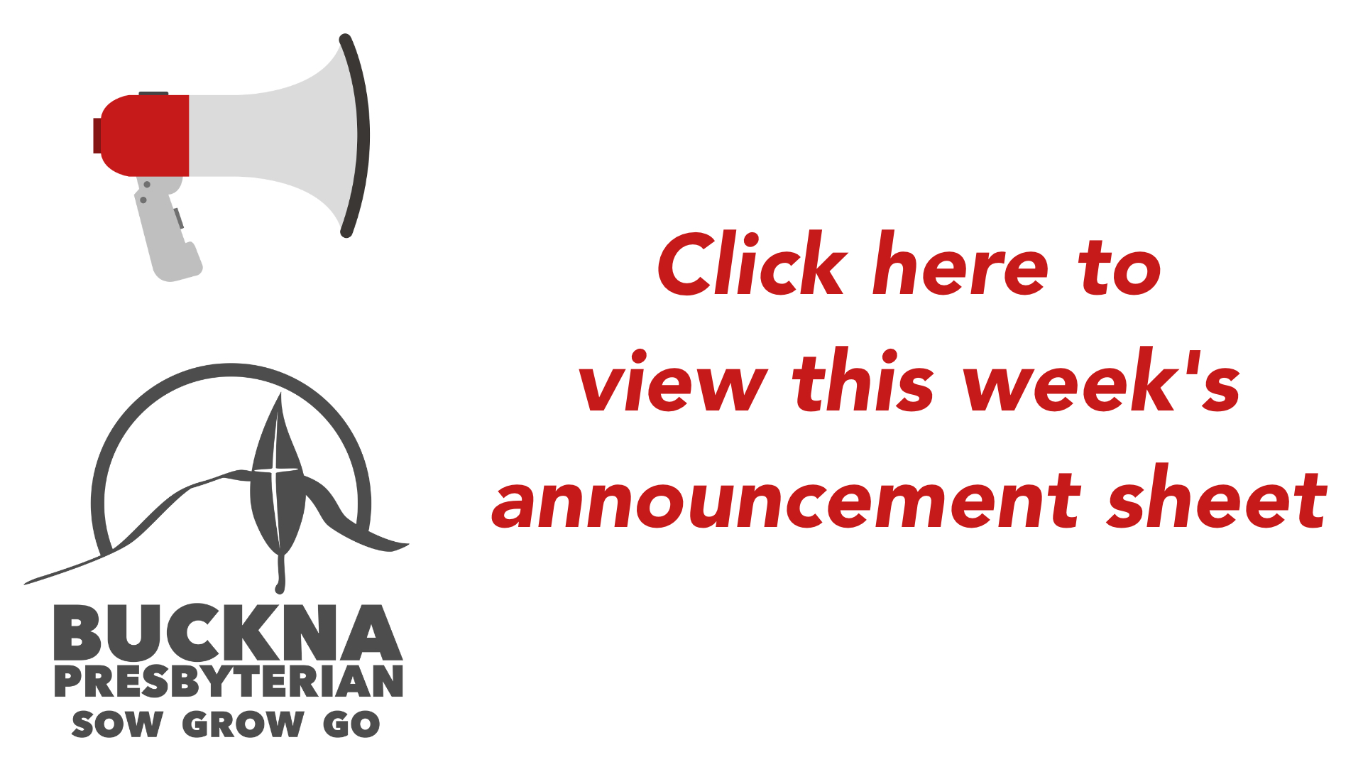 Weekly Announcements 26-10-2025 – Buckna Presbyterian Church